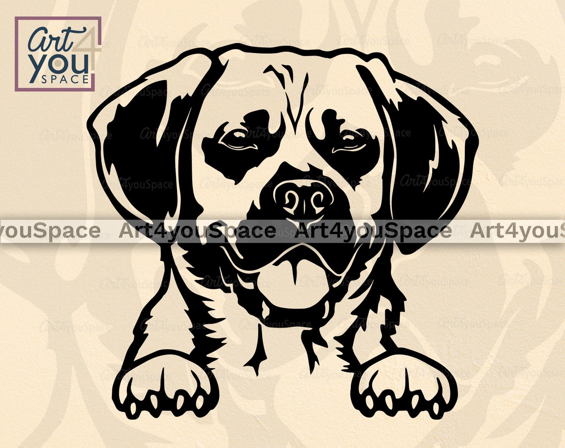 Puggle Svg Dog Svg File for Cricut Beagle Pug Mix Breed | Etsy