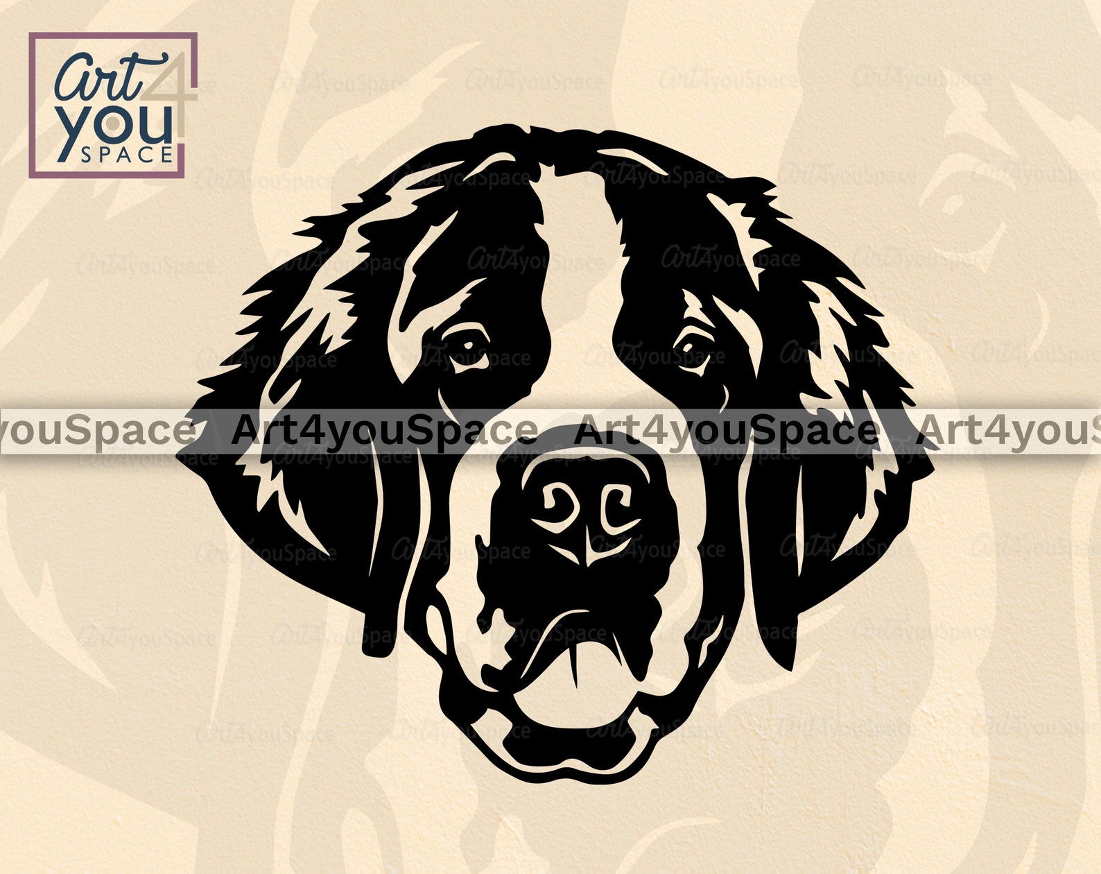 Saint Bernard Dog Svg File for Cricut Mom Dad Pet Face | Etsy