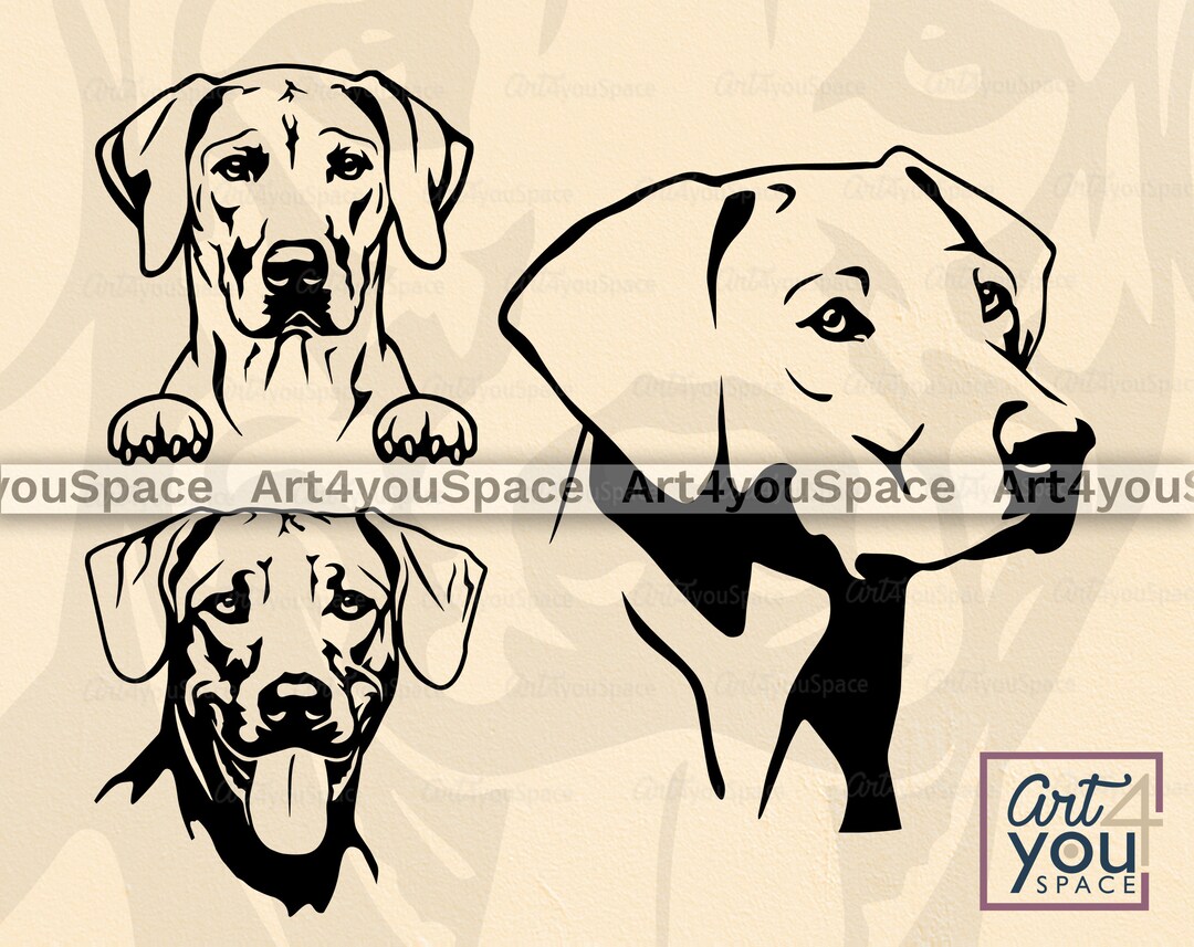 Rhodesian Ridgeback Svg, Dog Svg Files for Cricut, Funny Pet Face ...