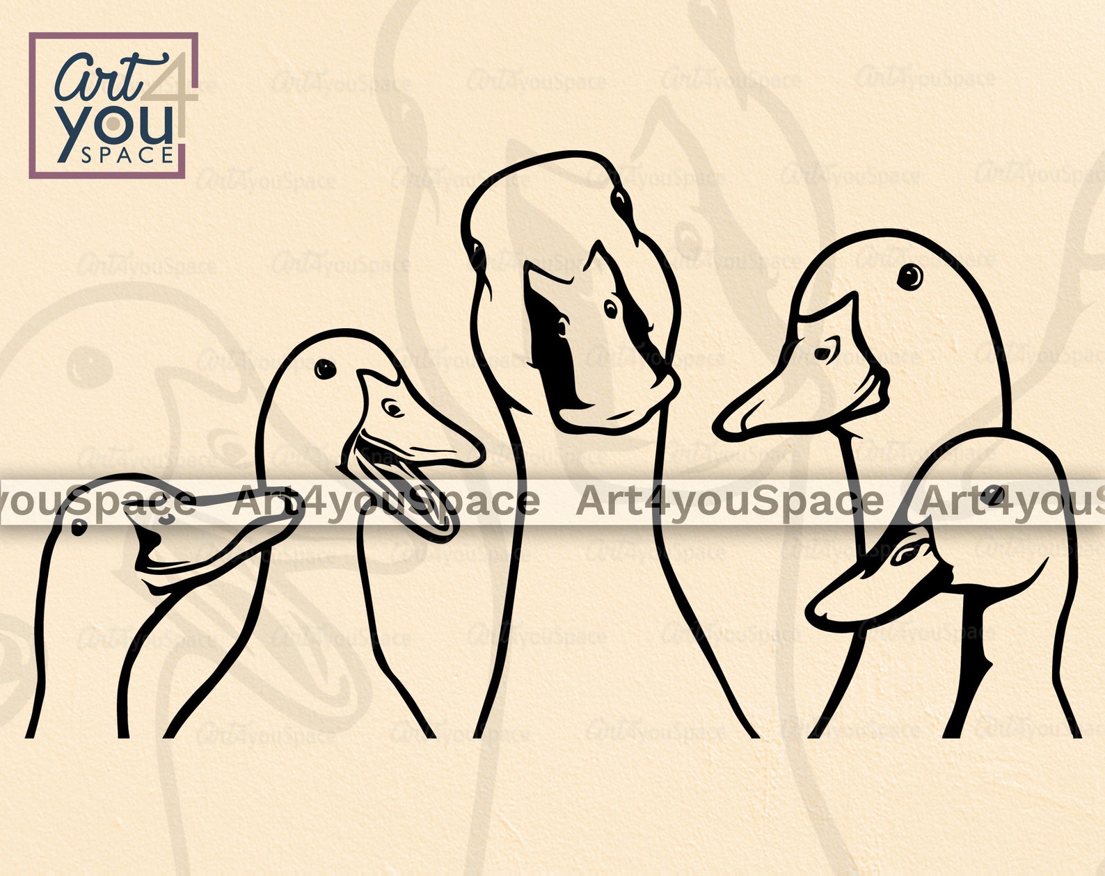 Ducks Svg files for Cricut funny Duck peeking head Clipart | Etsy