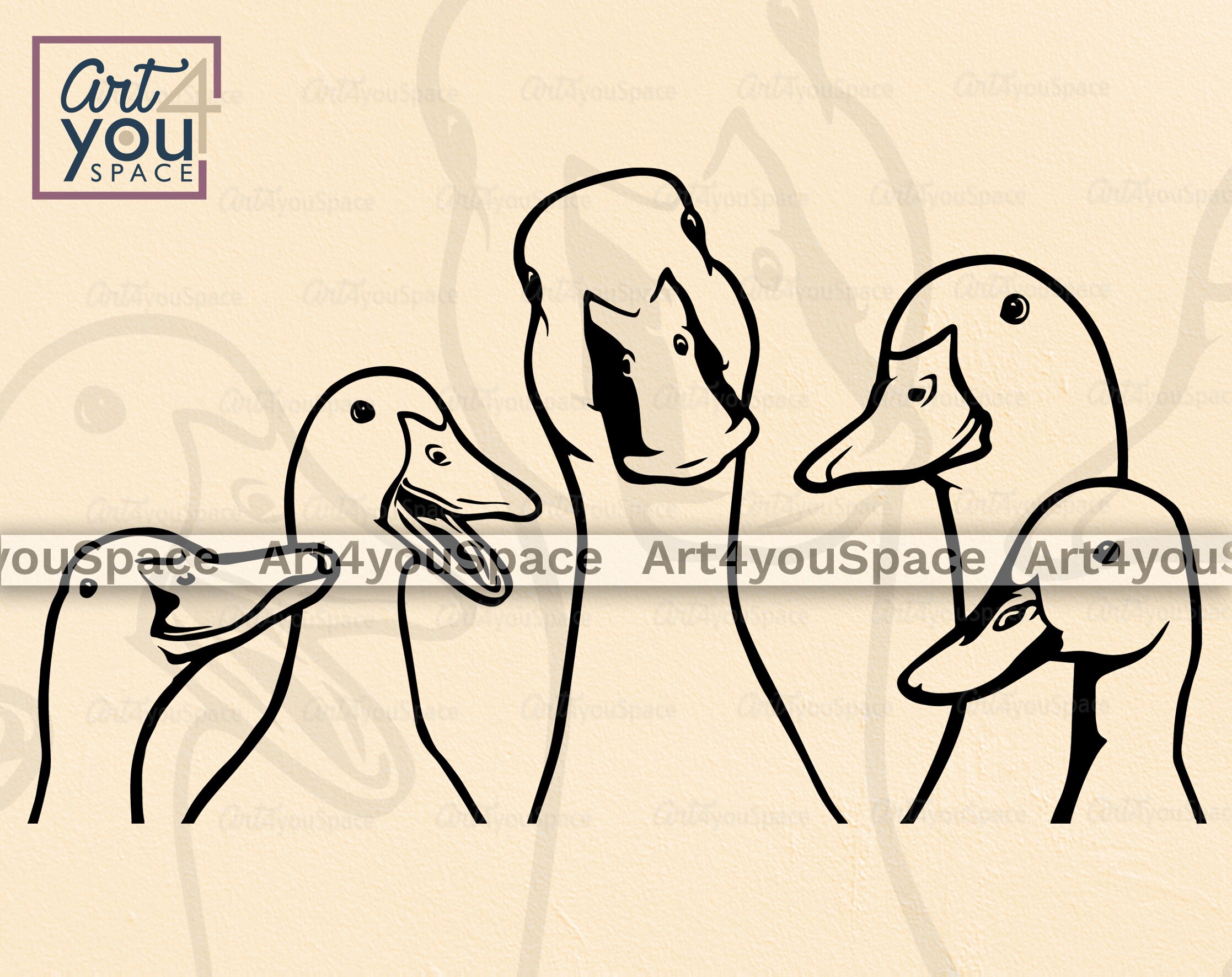Ducks Svg Files for Cricut Funny Duck Peeking Head Clipart - Etsy