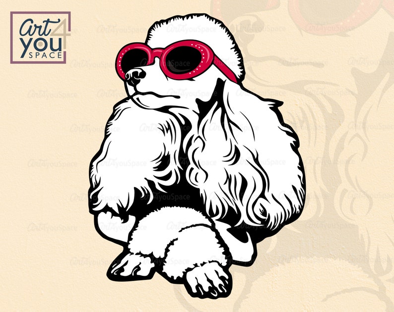Poodle Svg Dog Svg Files for Cricut French Poodle Glasses - Etsy