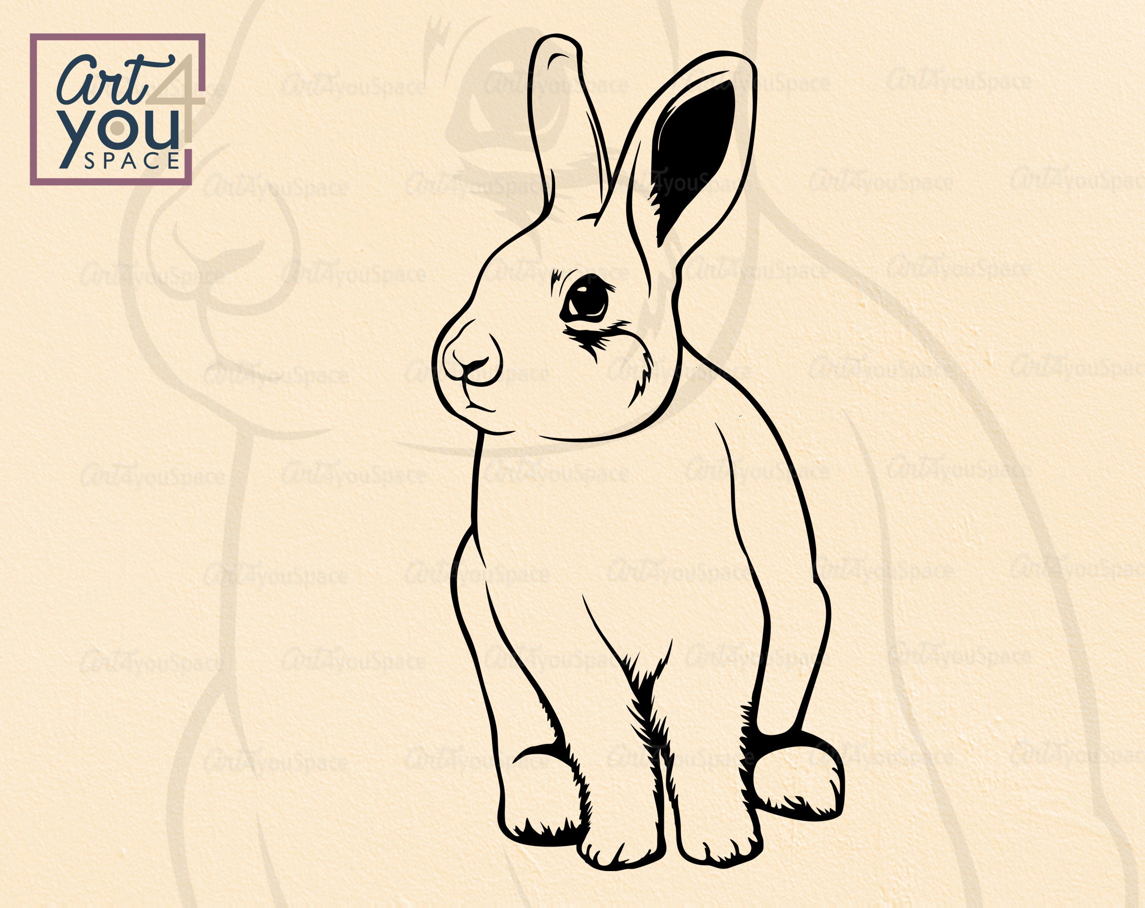 Rabbit SVG Bunny Svg Files for Cricut Easter Farm Animal - Etsy Denmark