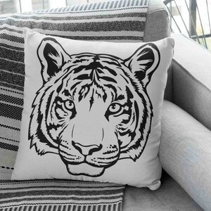 Tiger Head SVG Cricut, Wild Animal Face, Zoo Clipart, Mascot Logo ...