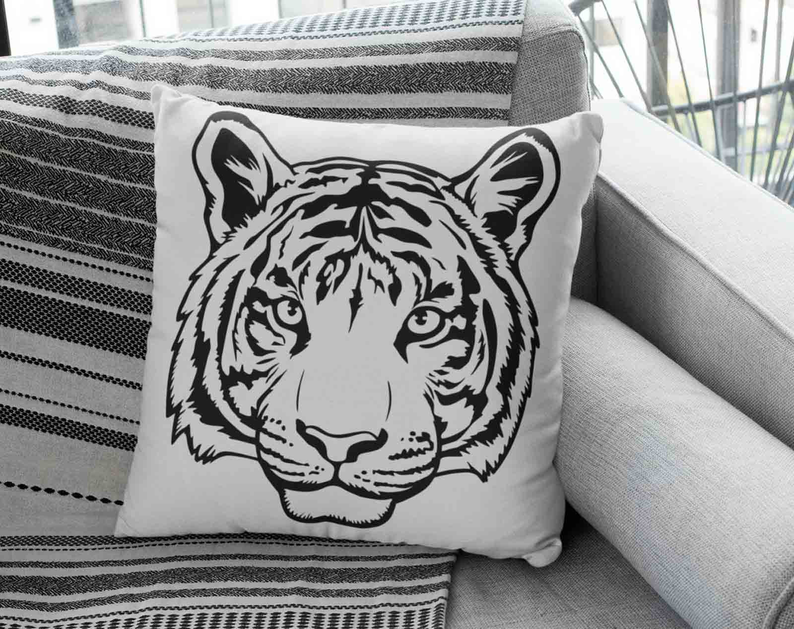 Tiger Head SVG Cricut, Wild Animal Face, Zoo Clipart, Mascot Logo ...