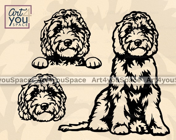 Labradoodle Svg Dog Svg Cricut Cute Pet Face Clipart Head | Etsy