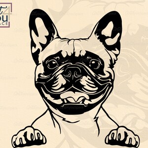 French Bulldog SVG, Funny Frenchie With Leopard Bandana Clipart, Cute ...