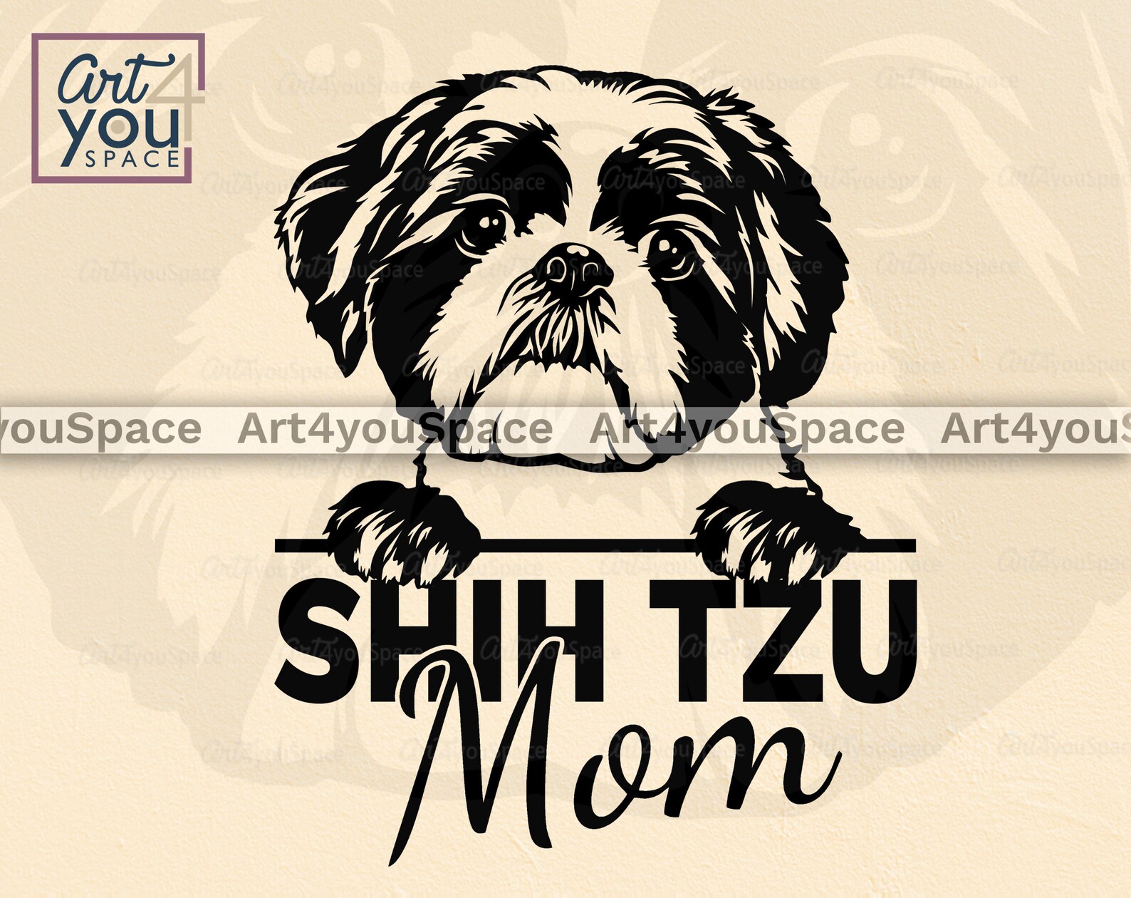 Shih Tzu Svg, Dog SVG File for Cricut, Cute Face Clipart, Breed ...