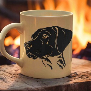 German Shorthaired Pointer Art, GSP Svg, Cricut Project, Dog Face ...