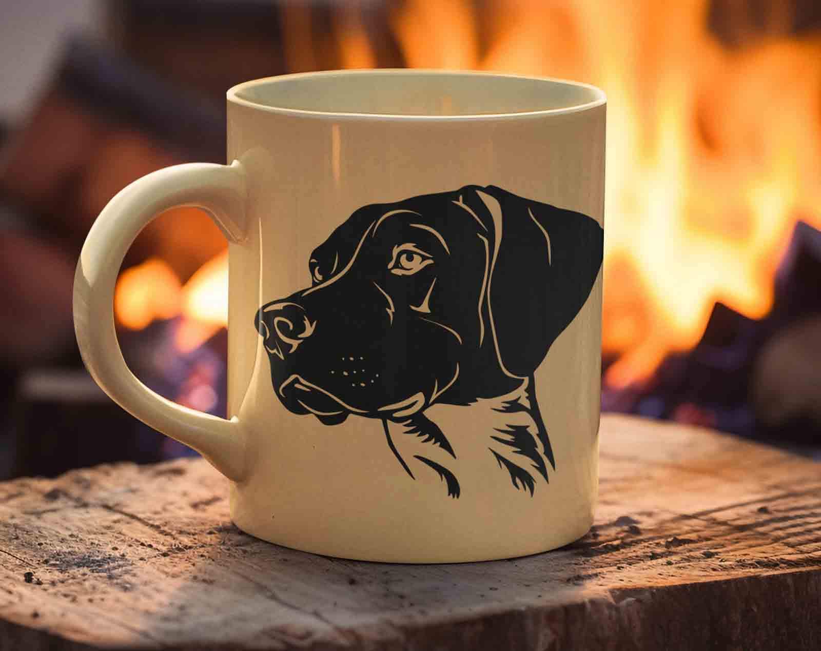 German Shorthaired Pointer Art, GSP Svg, Cricut Project, Dog Face ...
