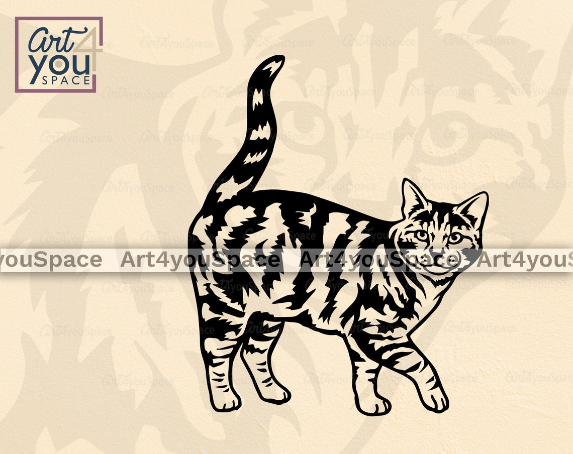 Tabby Cat Svg File for Cricut Clipart Cute Pet Face Png - Etsy