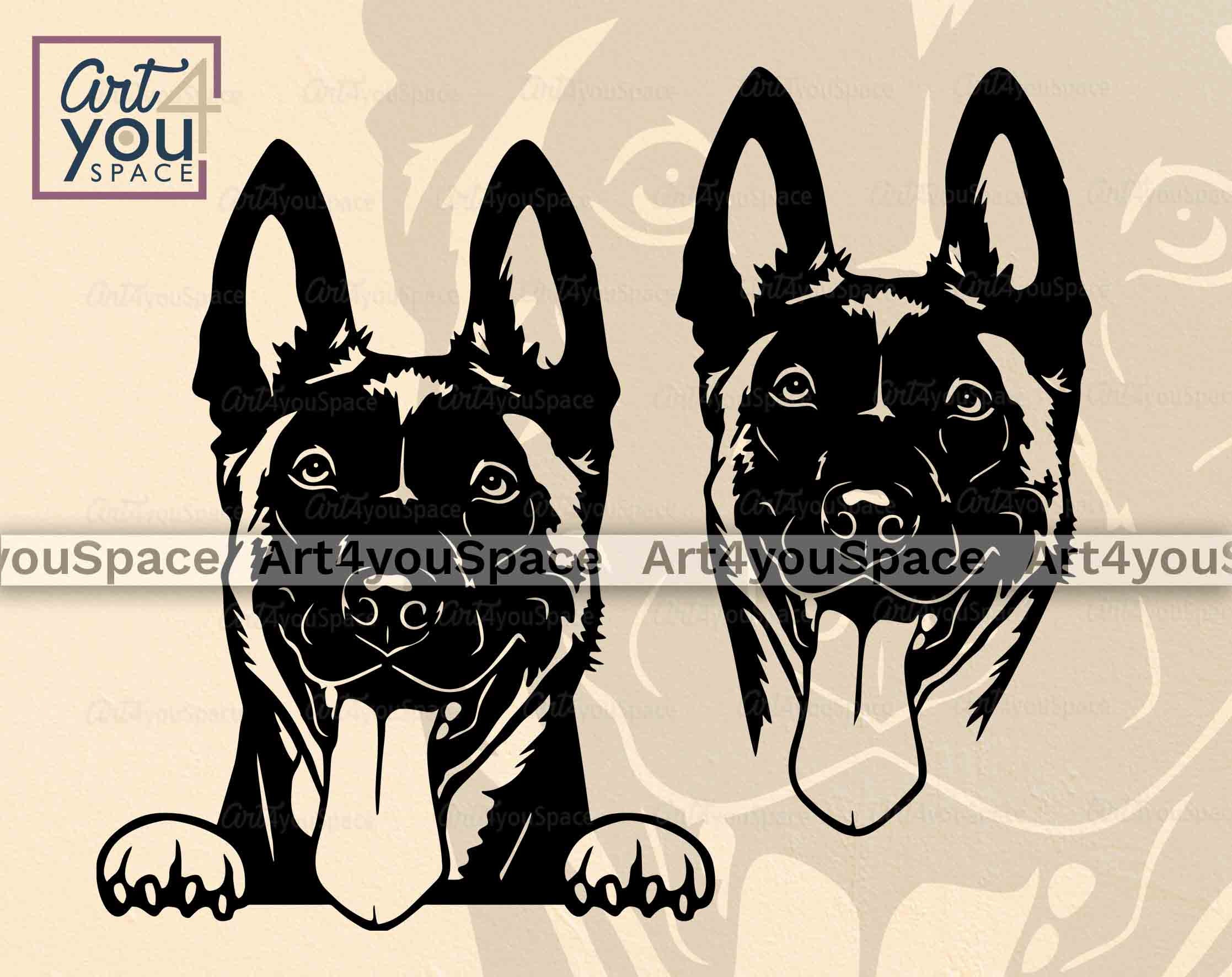 Belgian Malinois Svg Dog Svg File for Cricut Funny Face - Etsy Australia