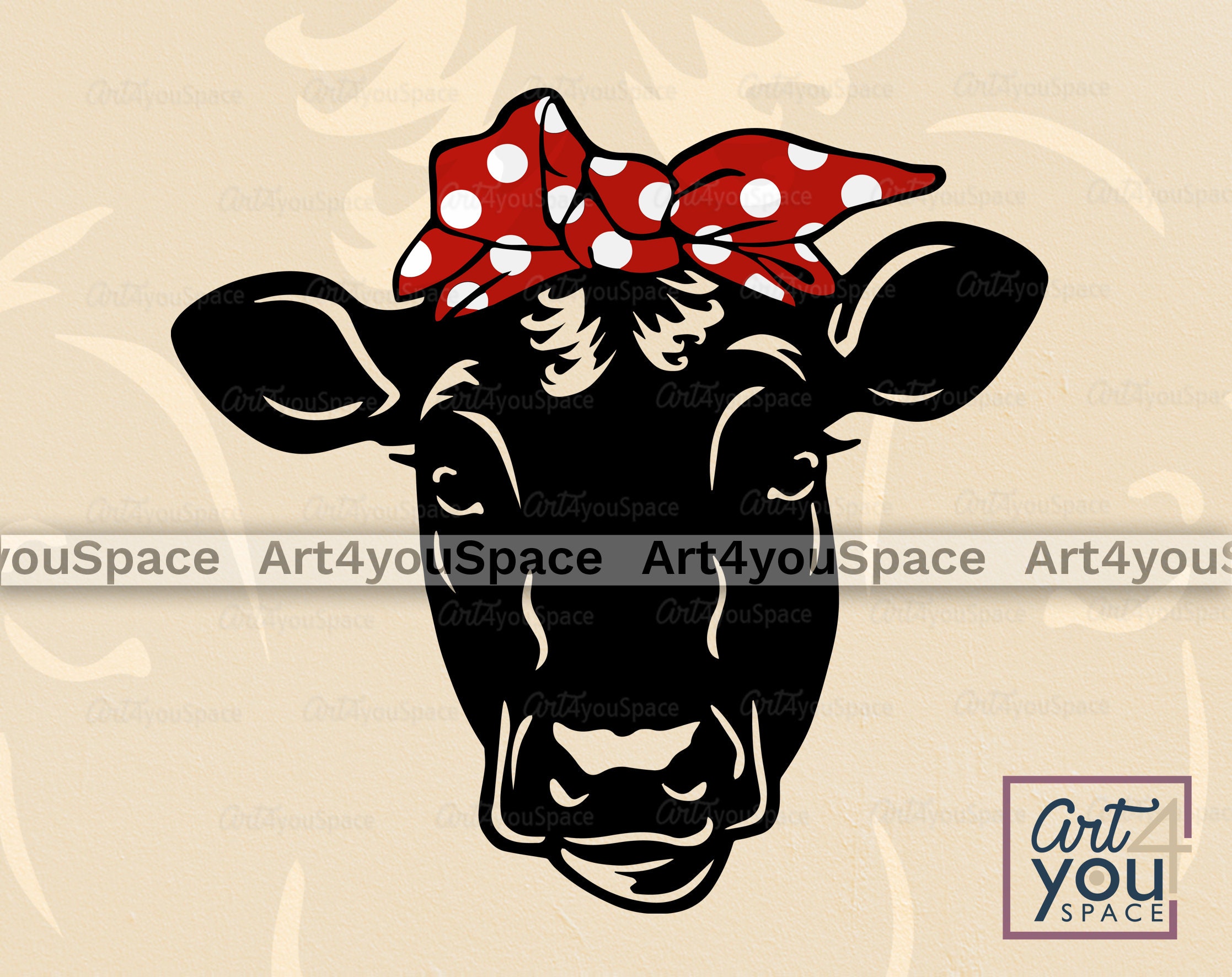 Heifer Svg Angus Cow Png Bandana Svg Files for Cricut Farm | Etsy