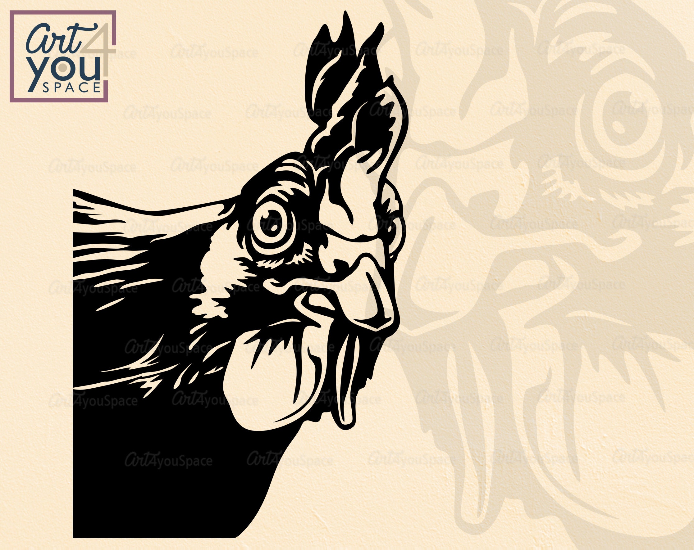 Chicken Svg funny farm Animal Poultry Peek a boo head face | Etsy