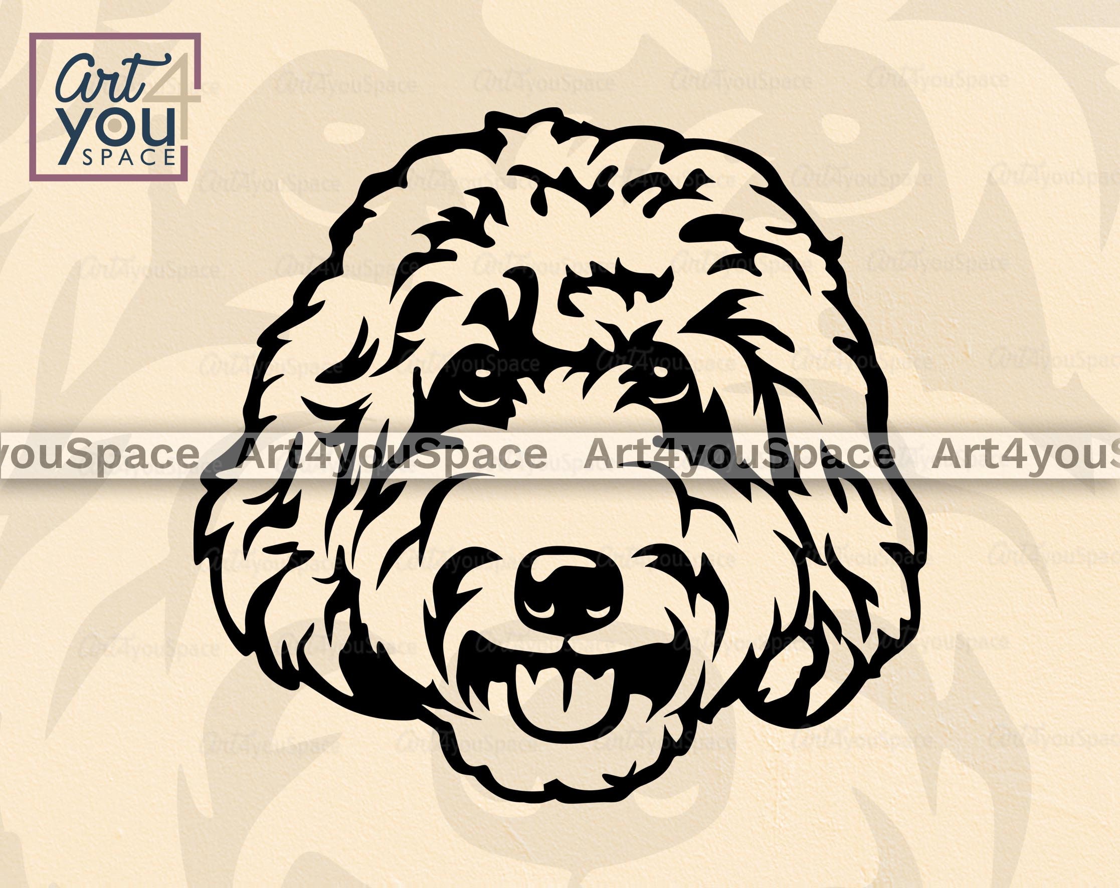 Labradoodle Svg Dog Svg Cricut Cute Pet Face Clipart Head | Etsy