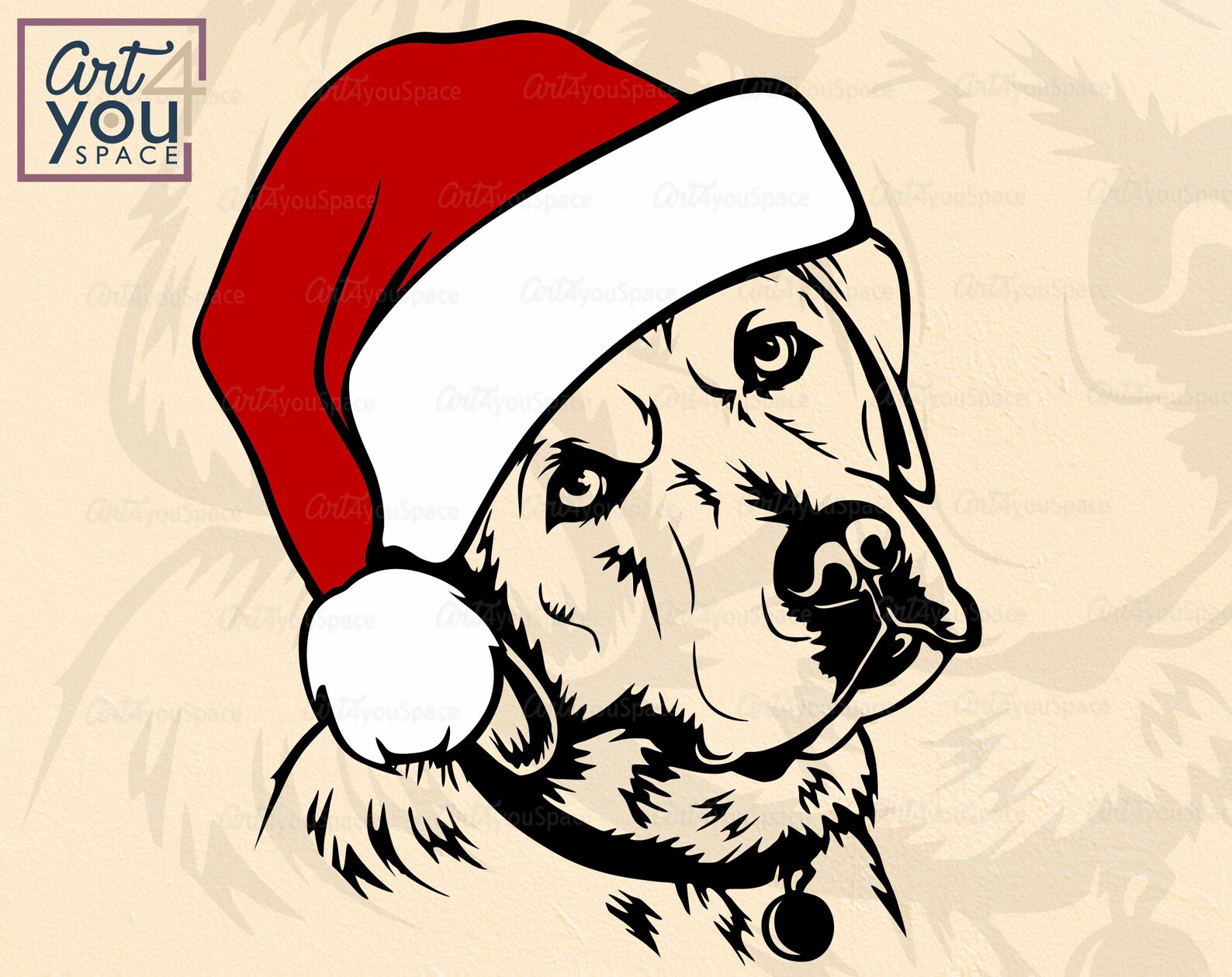 Labrador Retriever Svg Lab Clipart Santa Dog Svg Cricut - Etsy