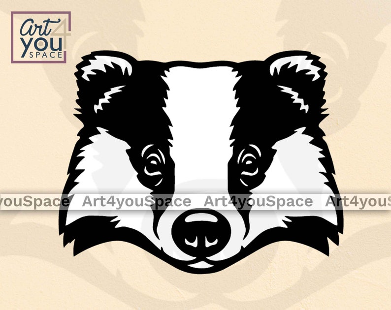 Badger SVG Files Cricut, Woodland Vector, Mascot Clipart, Zoo Animal ...