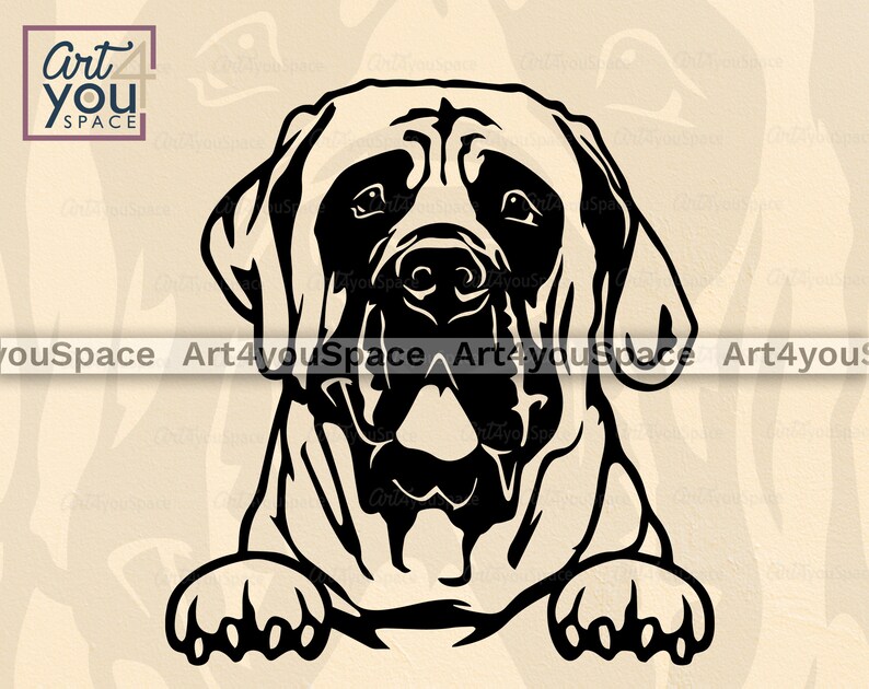 English Mastiff Dog Svg File for Cricut Vector Image Clipart - Etsy