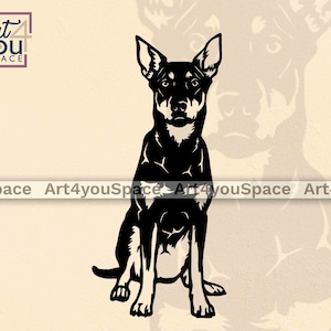 Australian Kelpie Dog Svg File for Cricut, Cnc Laser DXF Vector Art ...