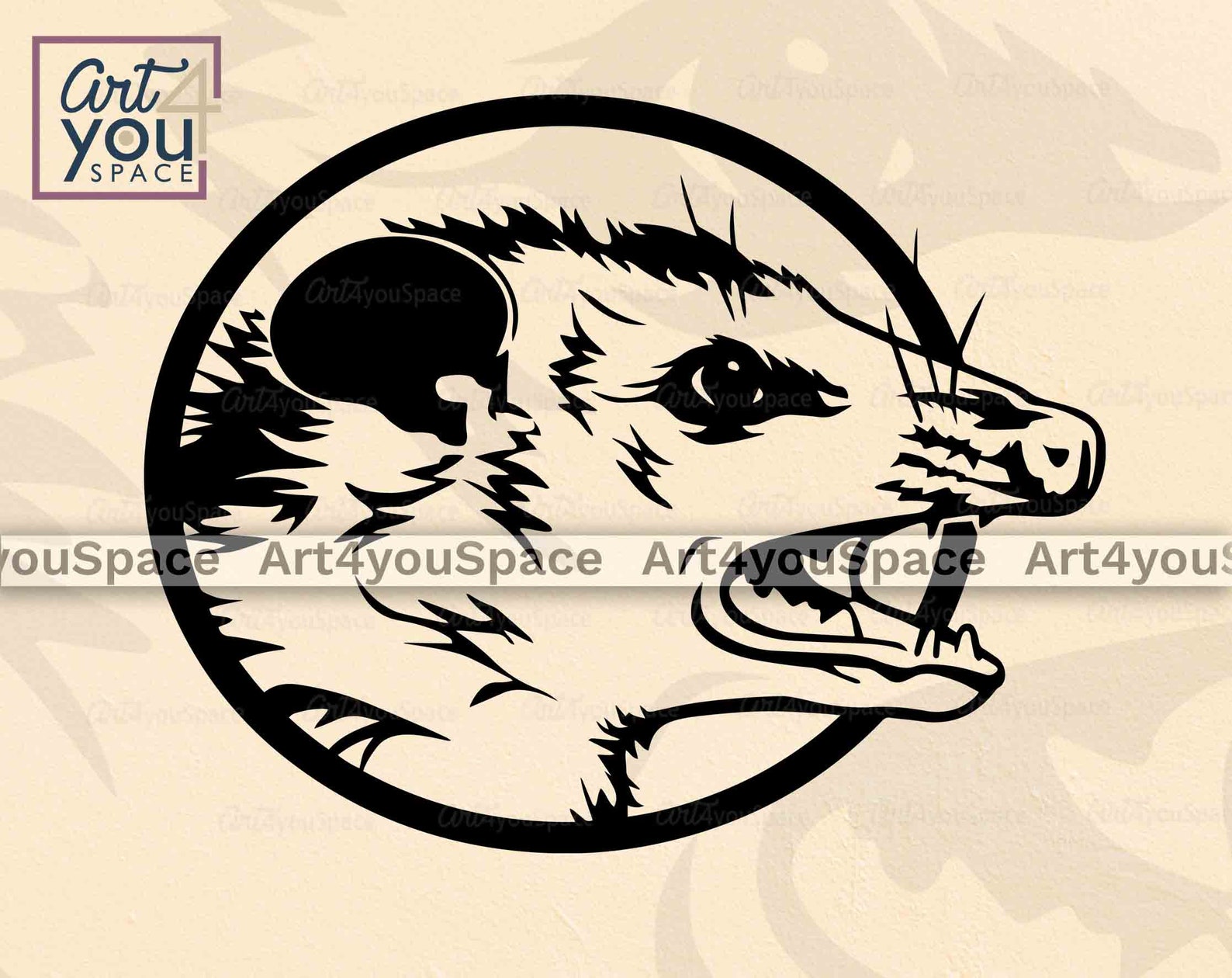 Opossum Svg Possum Screaming Clipart Woodland Animal Wild - Etsy