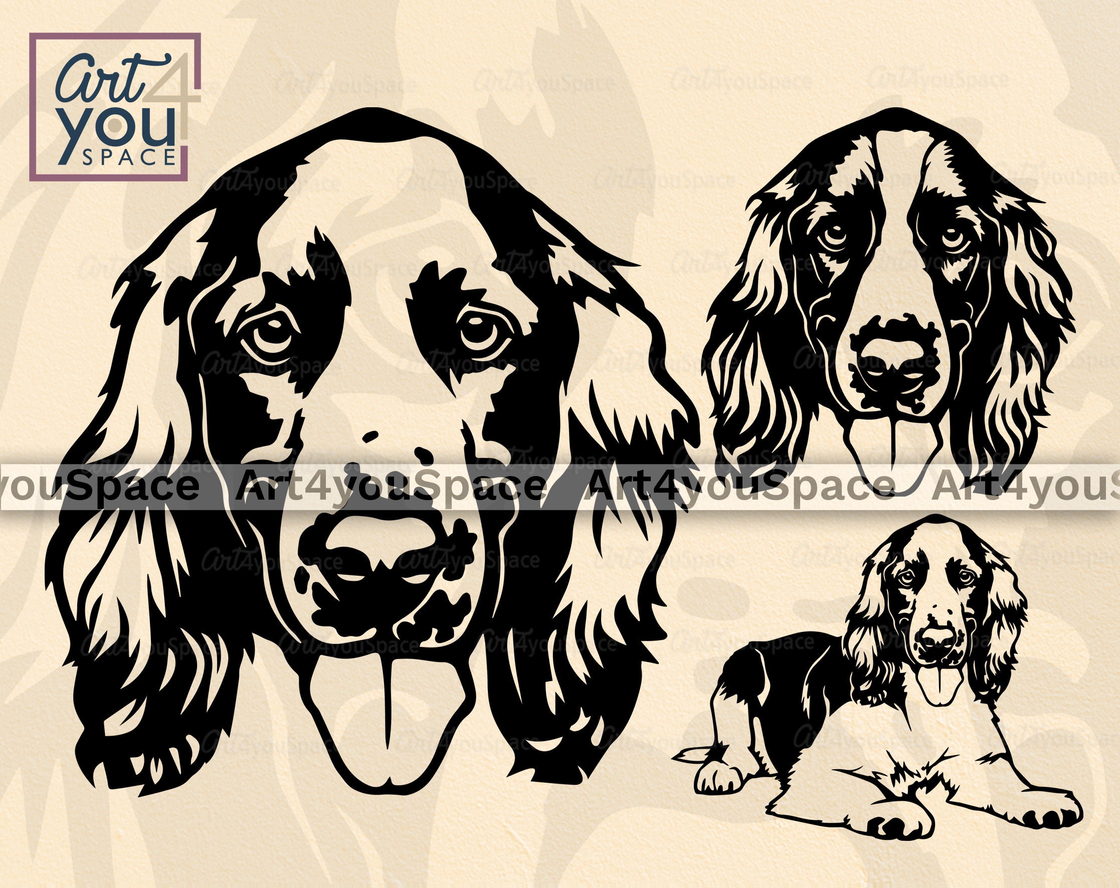 Welsh Springer Spaniel svg dog svg cricut cute pet face | Etsy