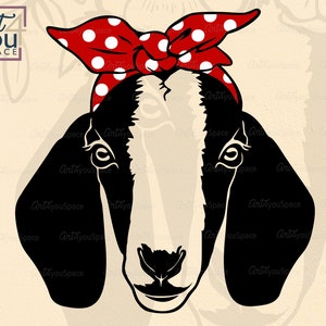 Boer Goat Svg Files for Cricut Goat With Flower Bandana SVG, Dxf, Farm ...
