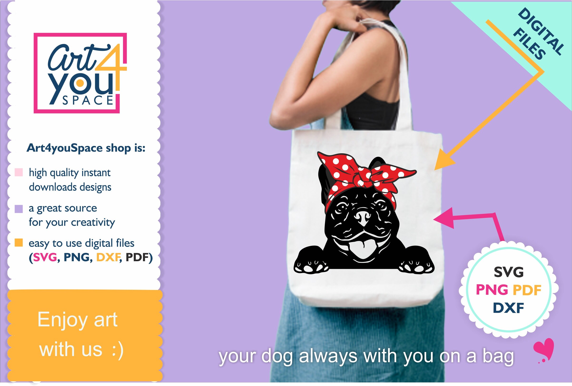 French Bulldog SVG Frenchie Bulldog Dog Bandana Cute - Etsy