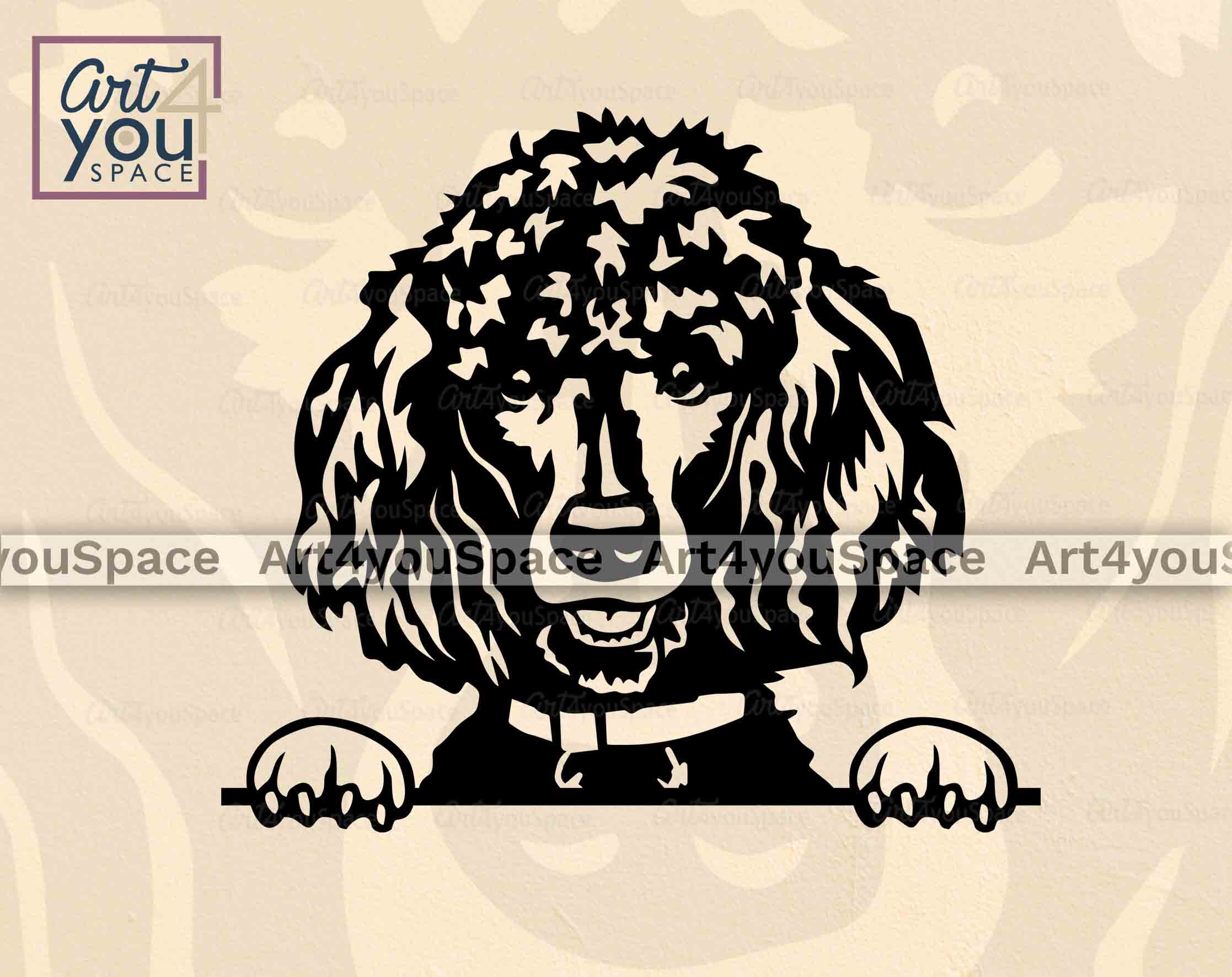 Poodle Svg Dog Svg File for Cricut Black Poodle Peeking Pet - Etsy Canada