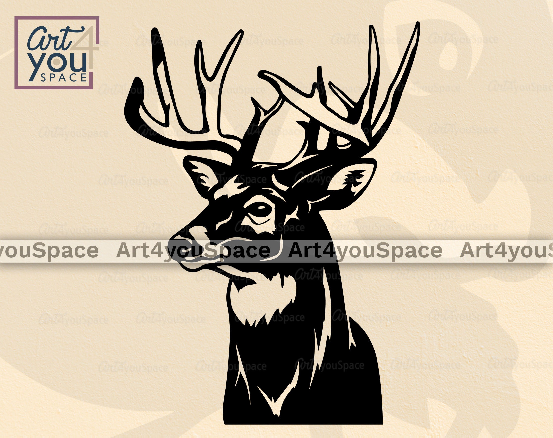 Deer Face Svg Files for Cricut Illustration Animal Head - Etsy