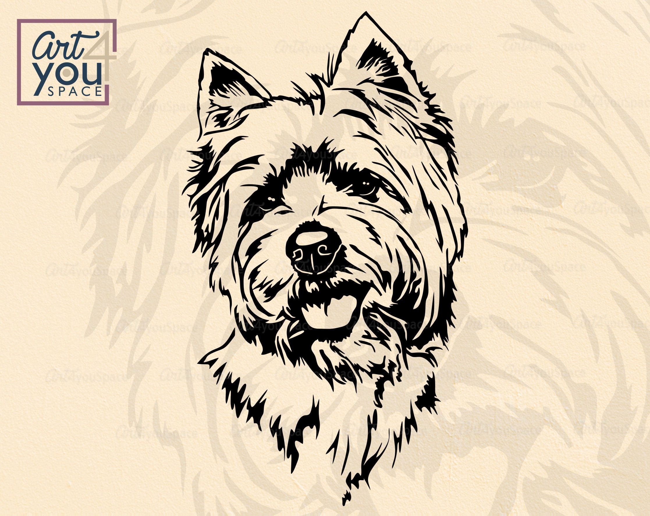 West Highland White Terrier Svg Westie Clipart Dog Svg | Etsy UK