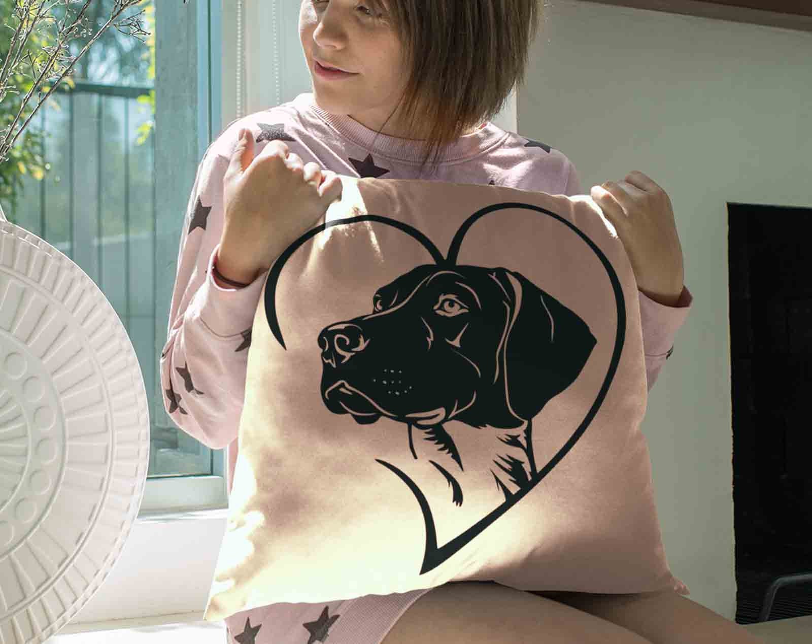 German Shorthaired Pointer Art, GSP Svg, Cricut Project, Dog Face ...
