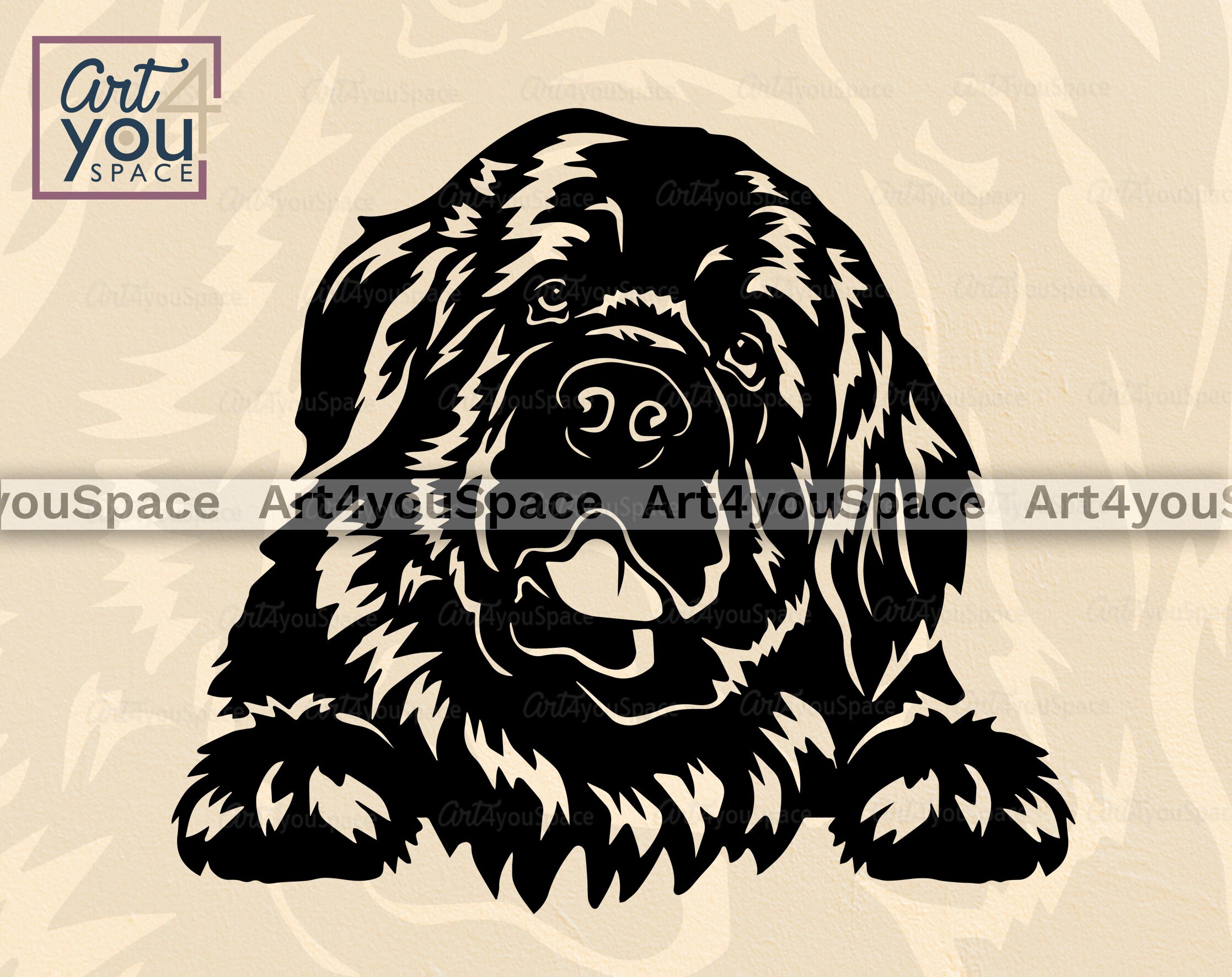 Newfoundland Svg Dog Svg File for Cricut Newfie Bandana - Etsy Denmark