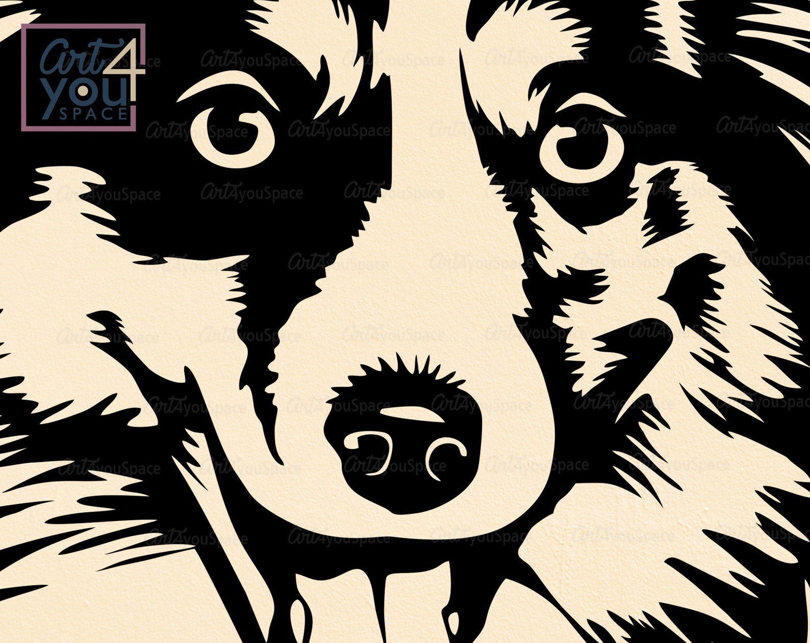 Australian Shepherd Svg, Dog Svg Files for Cricut, Mini Aussie Face ...