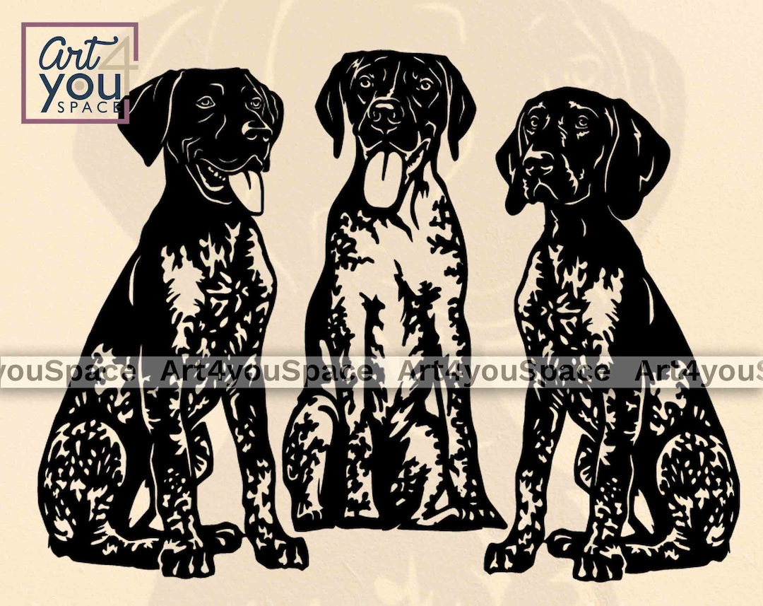 German Shorthaired Pointer, GSP Svg, Dog Clipart Download, Plasma ...