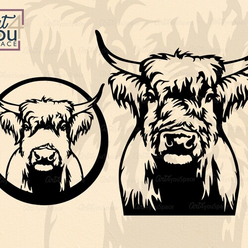 Cow Head Svg Cricut Heifer Clipart Farm Animal Png Calf - Etsy