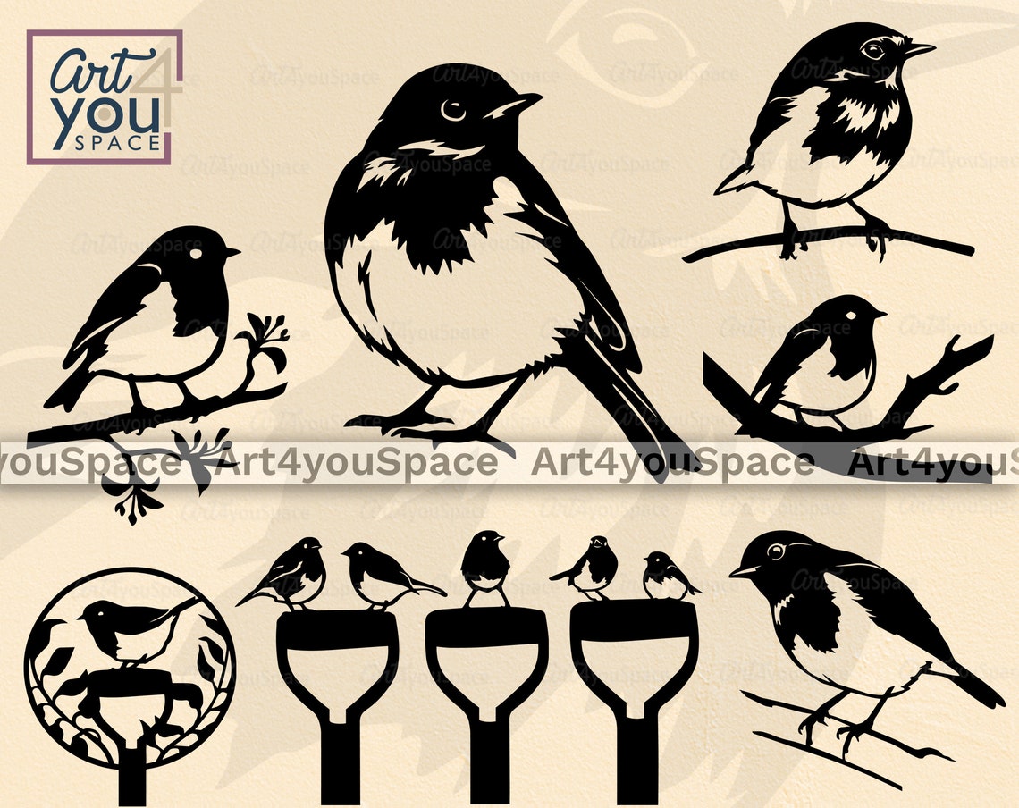 Robin svg files for cricut bird vector files for laser cnc | Etsy