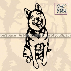 Husky SVG, Siberian Husky, Dxf Files for Plasma, CNC Laser Cutting, Dog ...
