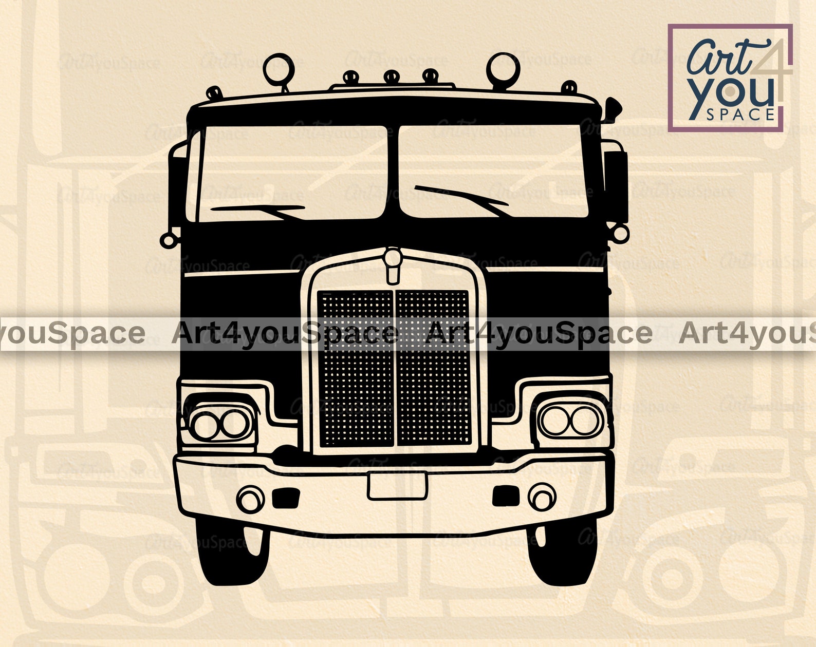 Kenworth Truck SVG Files Cricut, Front Tractor Trailer Clipart, Car ...