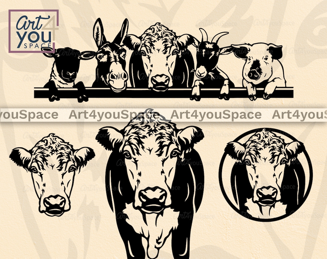 Hereford Cow SVG Files for Cricut Heifer Clipart Download - Etsy