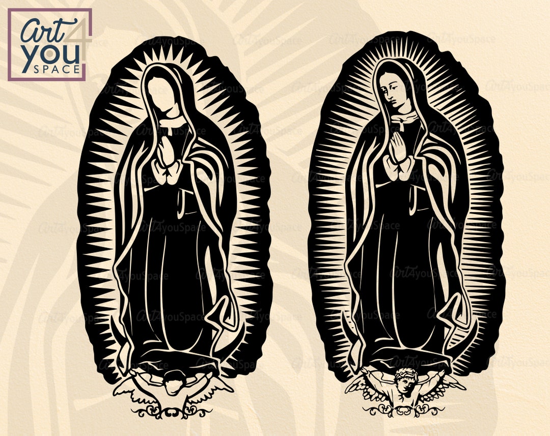 Virgin Mary Svg Mary Mother of God Christian Svg Church Clipart Vector ...