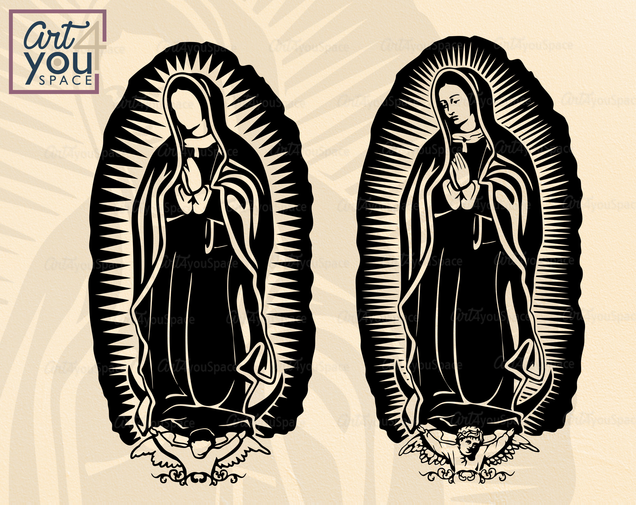Virgen María svg María Madre de dios Cristiana svg iglesia - Etsy España