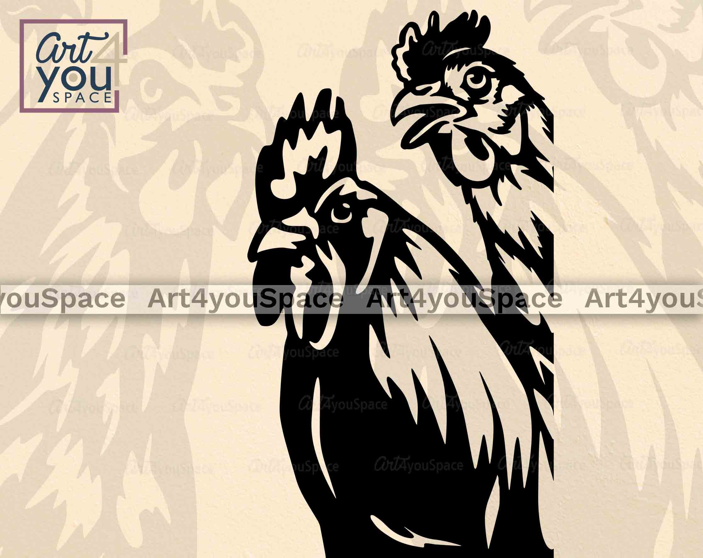 Chickens Svg, Peeking Rooster Svg Files Cricut, Glowforge Laser Cut ...