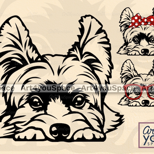 Yorkie Svg - Etsy