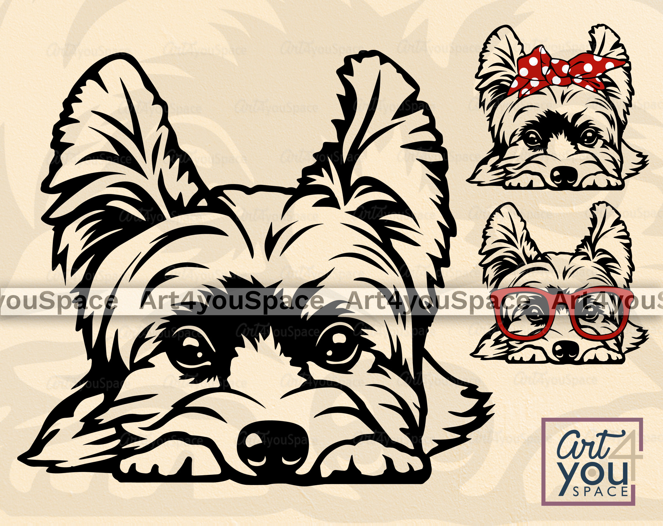 Yorkshire Terrier SVG Dog Svg Files for Cricut Cute Silkie - Etsy