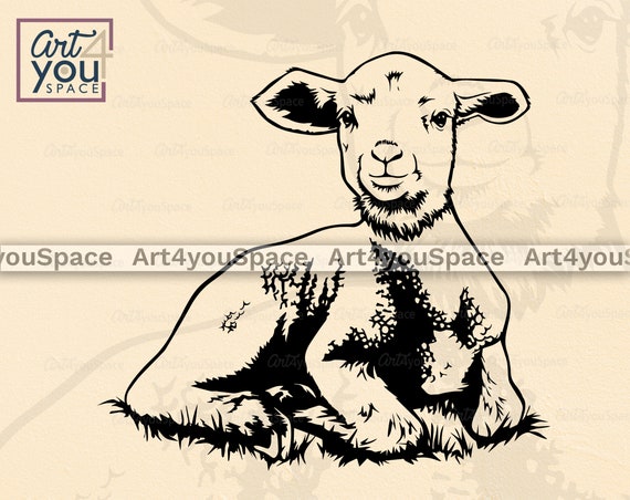 Lamb Svg Sheep Svg Cute Farm Animal Ewe Romney Livestock | Etsy