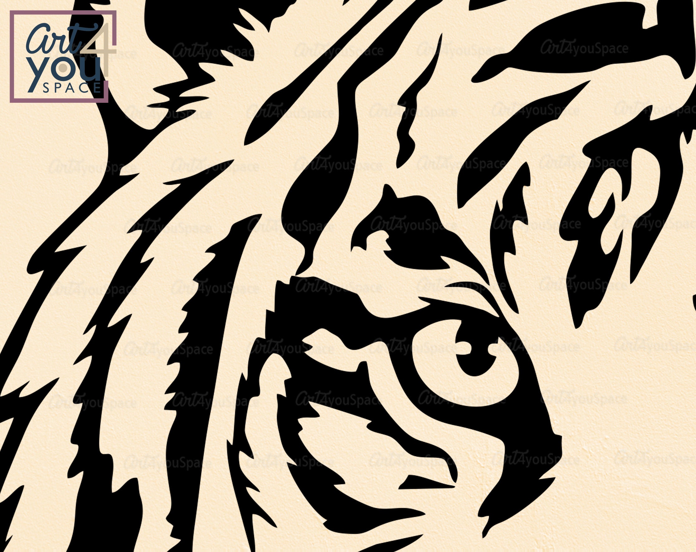 Tiger Head SVG Cricut Wild Animal Face Zoo Clipart Mascot | Etsy