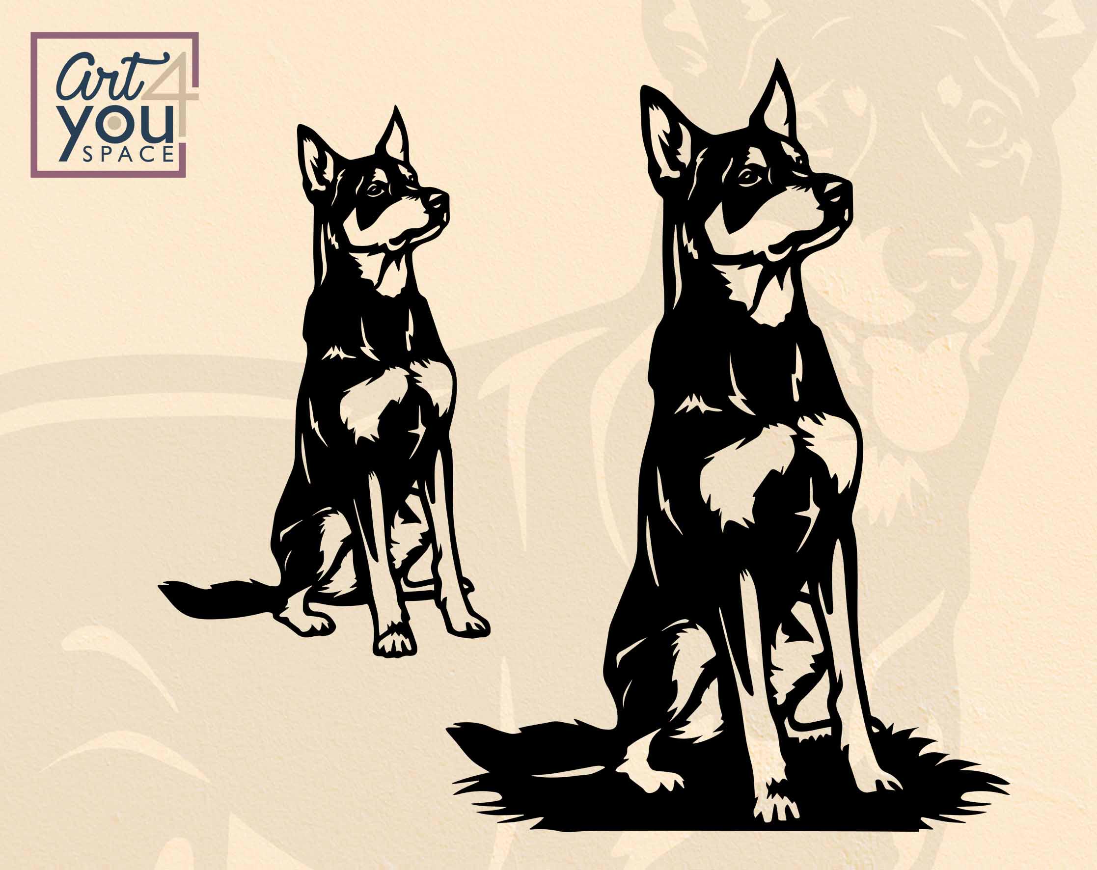 Australian Kelpie Dog Svg, Laser Cut Vector, Cnc Plasma DXF Files ...