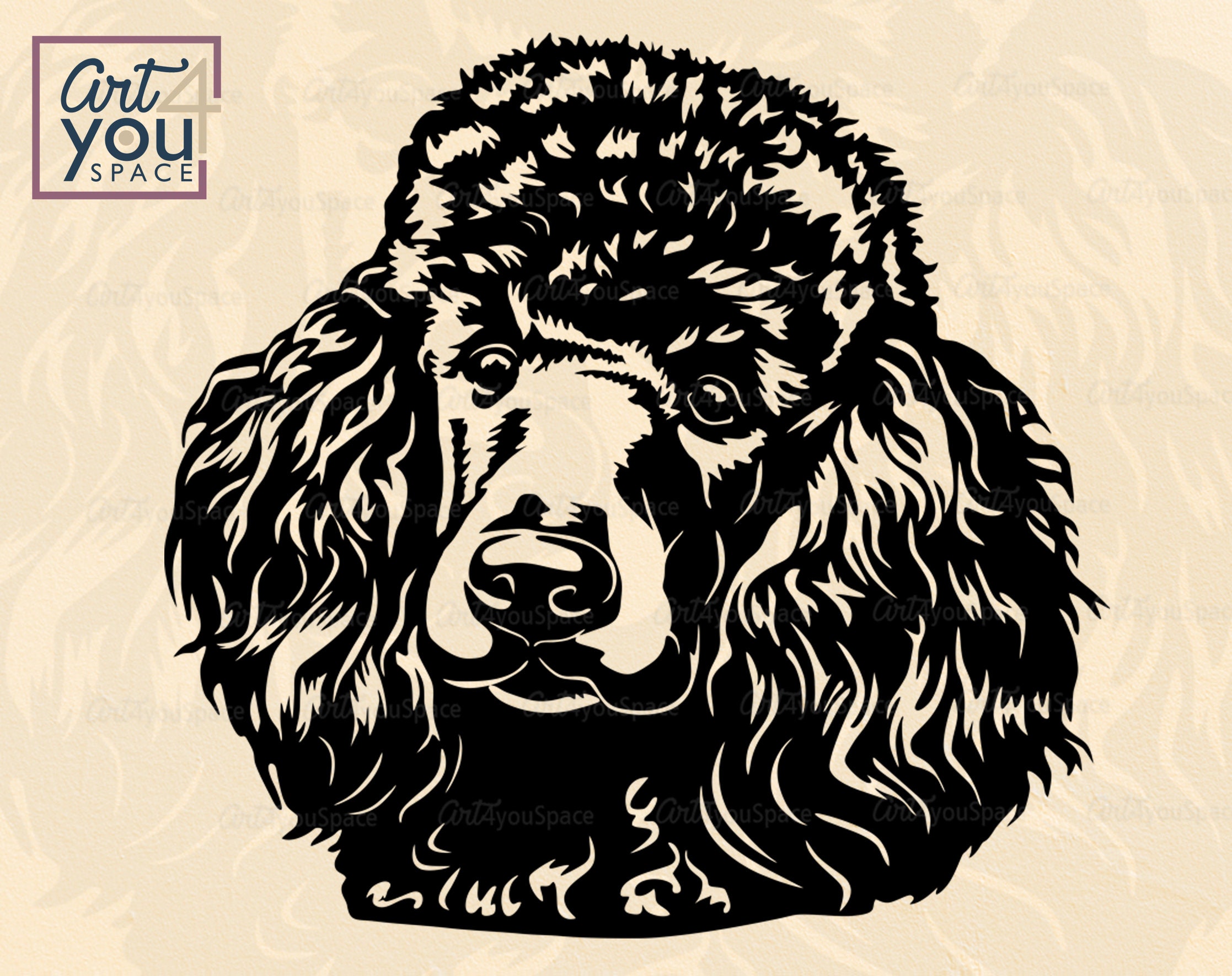 Poodle svg dog svg file for cricut black poodle mom Face | Etsy