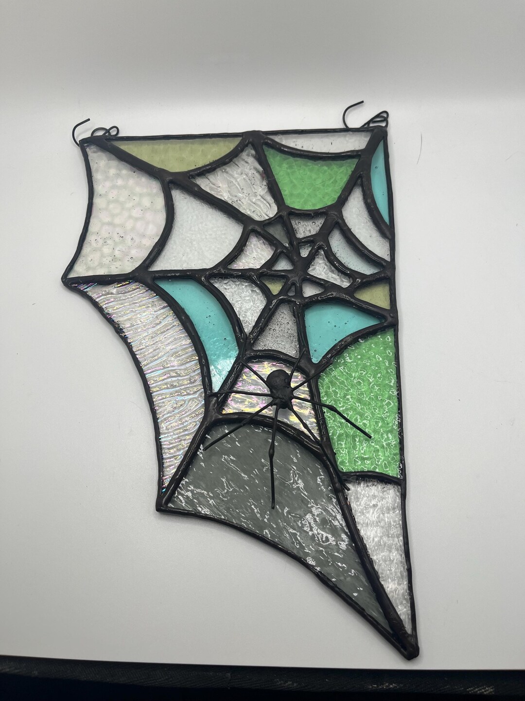 Spider Web Sun Catcher With Spider - Etsy