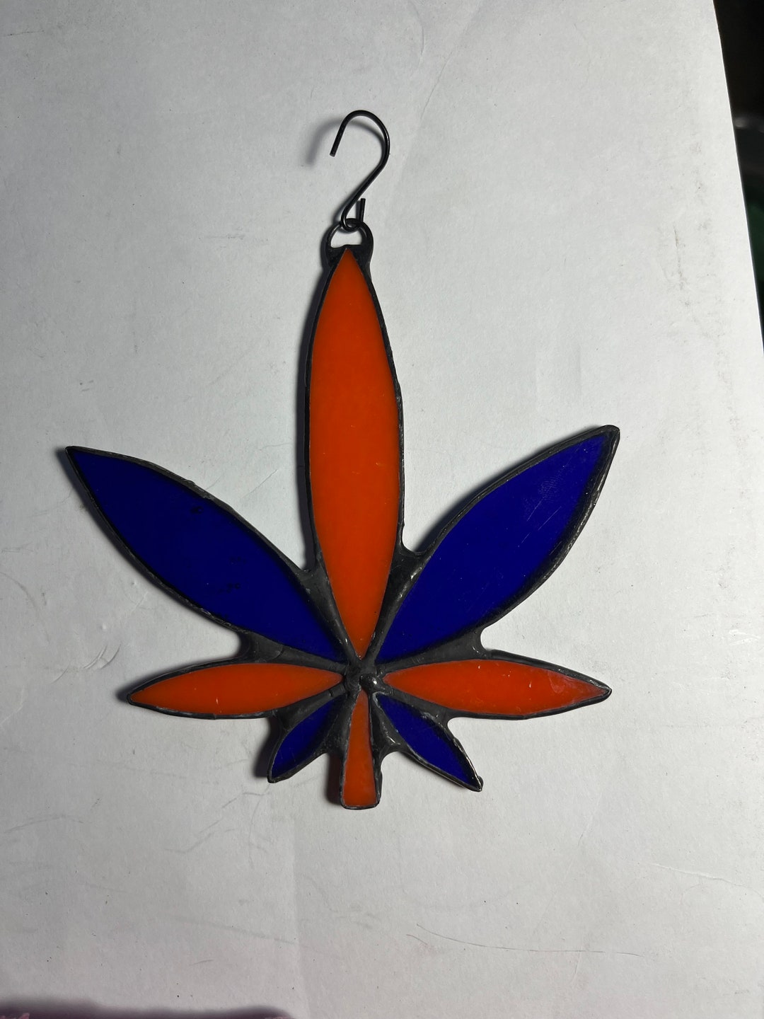 Stained Glass Weed Leaf - Etsy